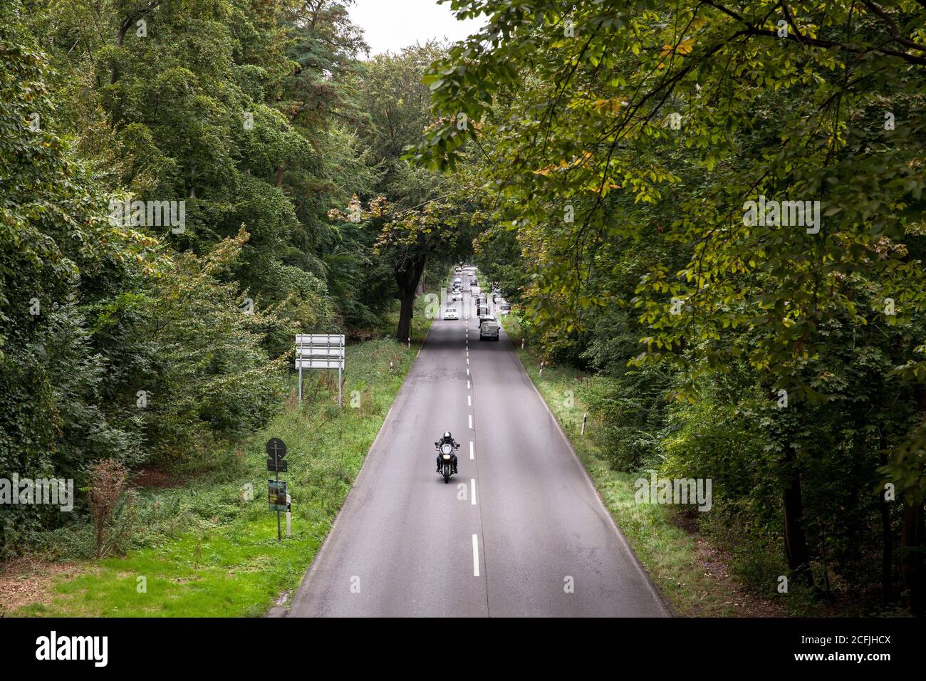 the Militaerringstreet through the city forest in the district ...