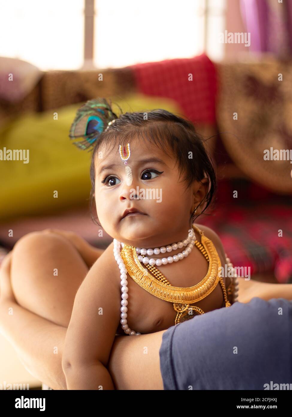 Cute baby dressed up like lord krishna/gopal in the occasion of ...