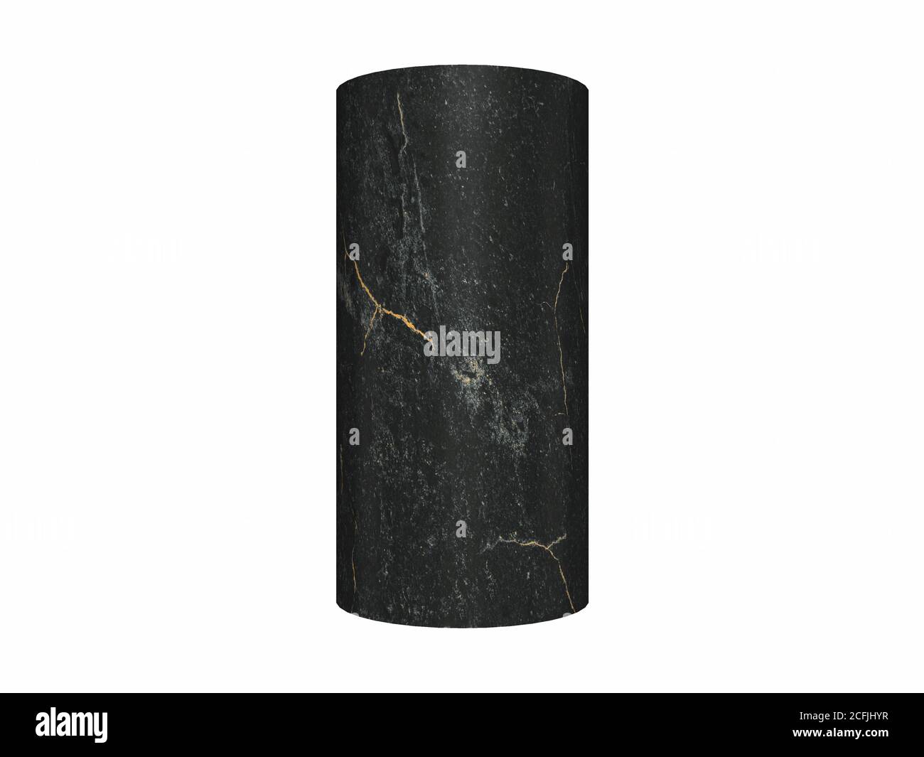 Black marble cylinder Cut Out Stock Images & Pictures - Alamy