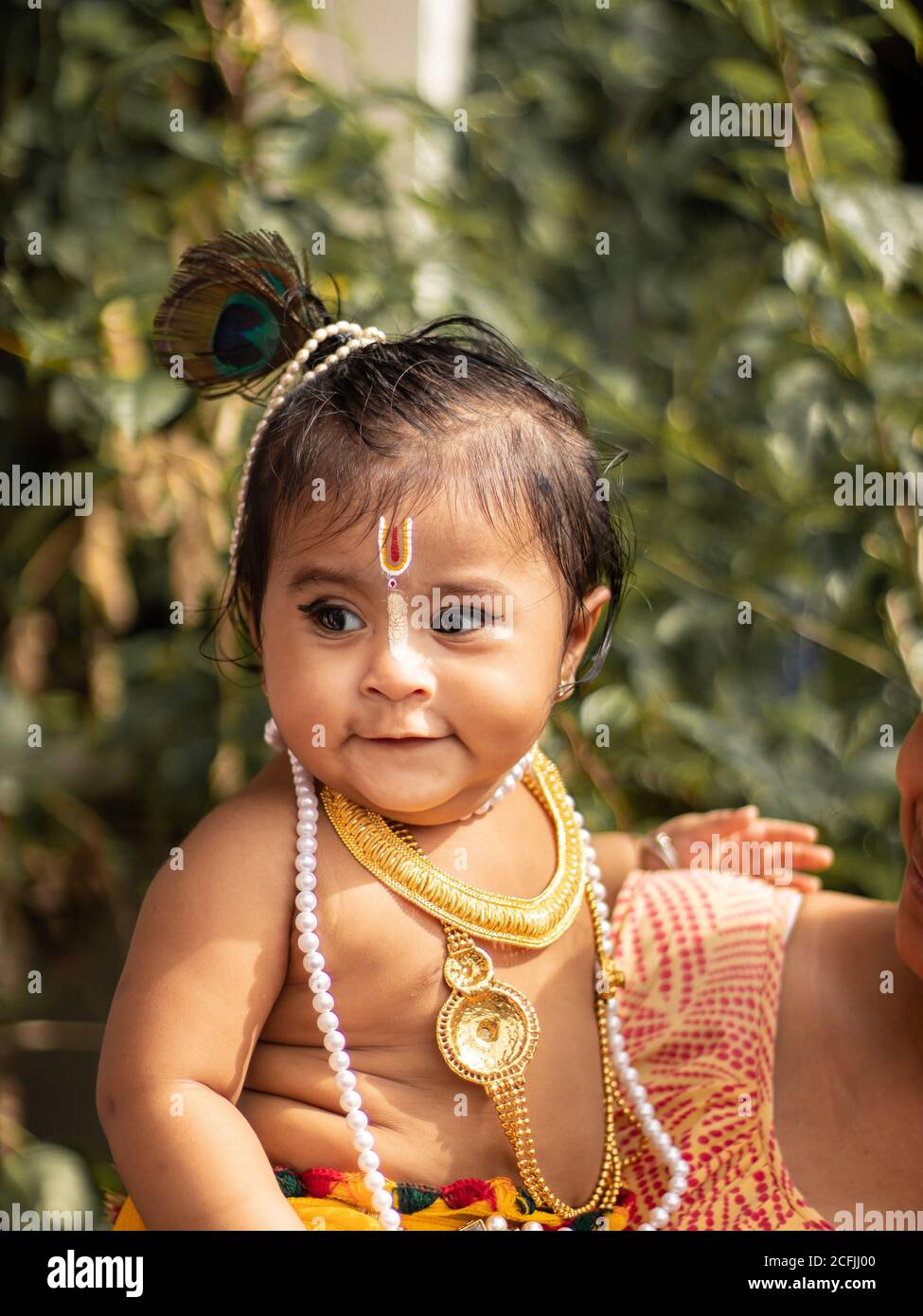 Cute baby dressed up like lord krishna/gopal in the occasion of ...