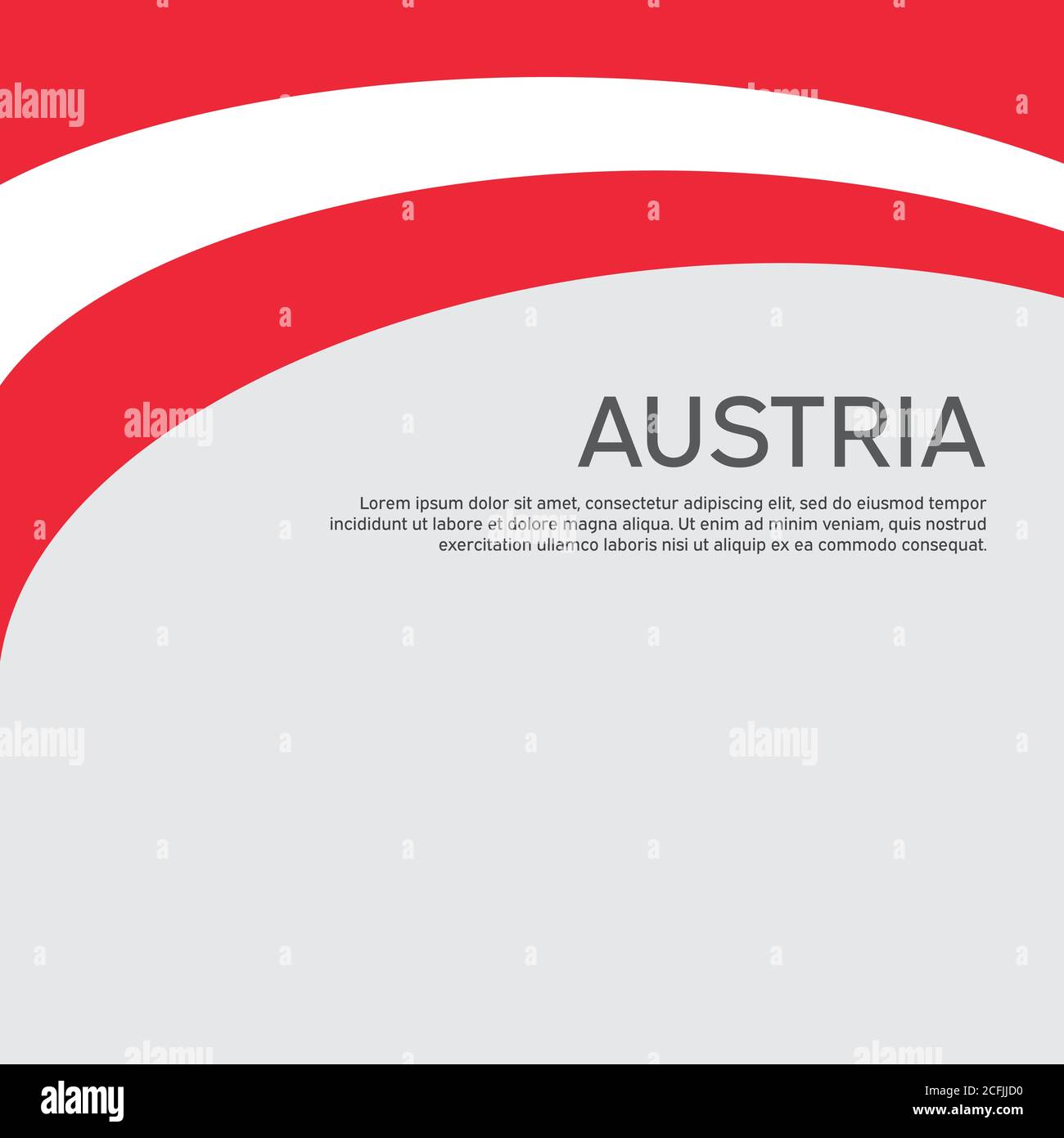 Abstract waving flag of austria. Creative background for the design of ...