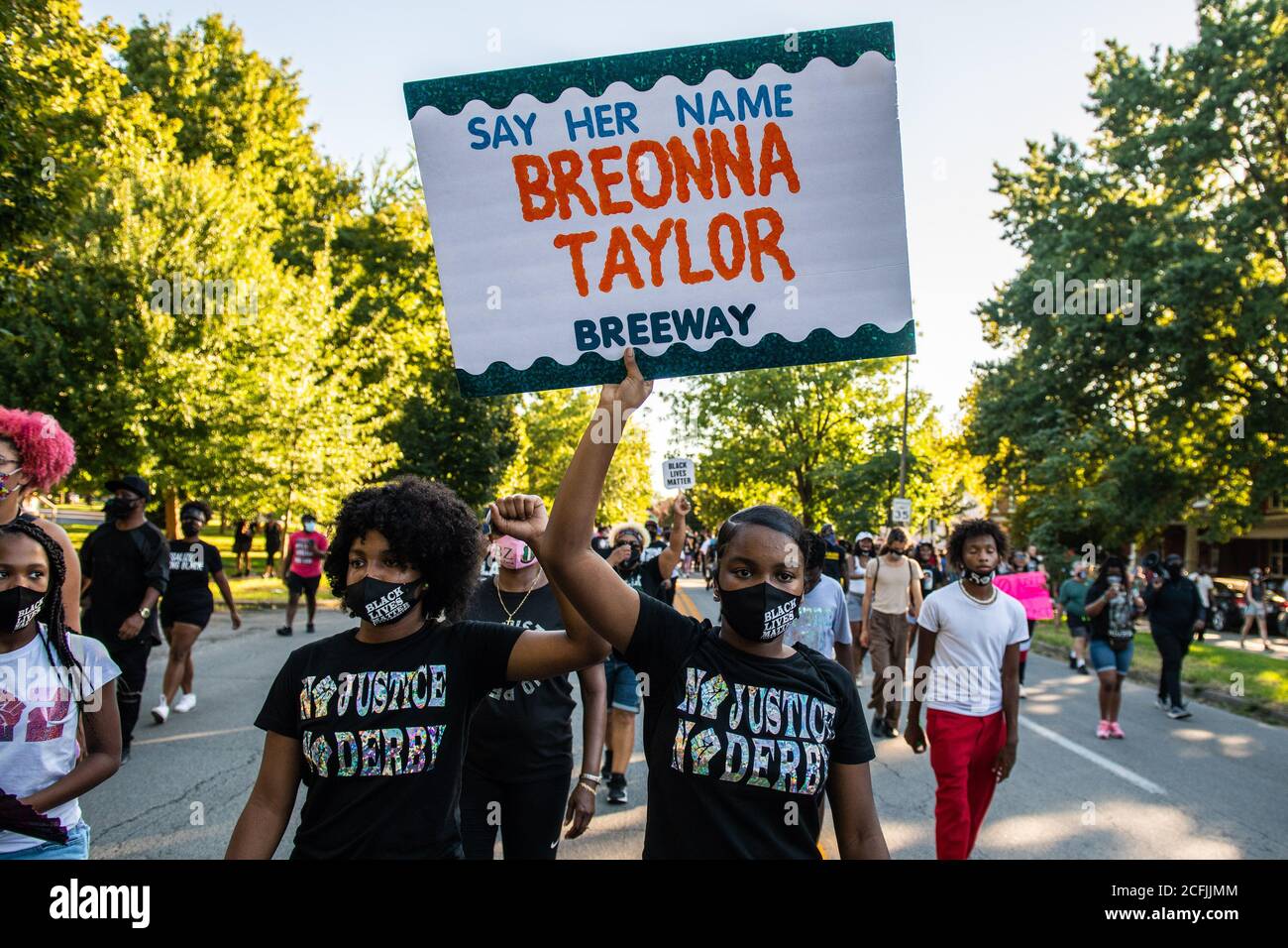 Louisville, KY, USA. 5th Sep, 2020. Protestors demonstrate outside ...