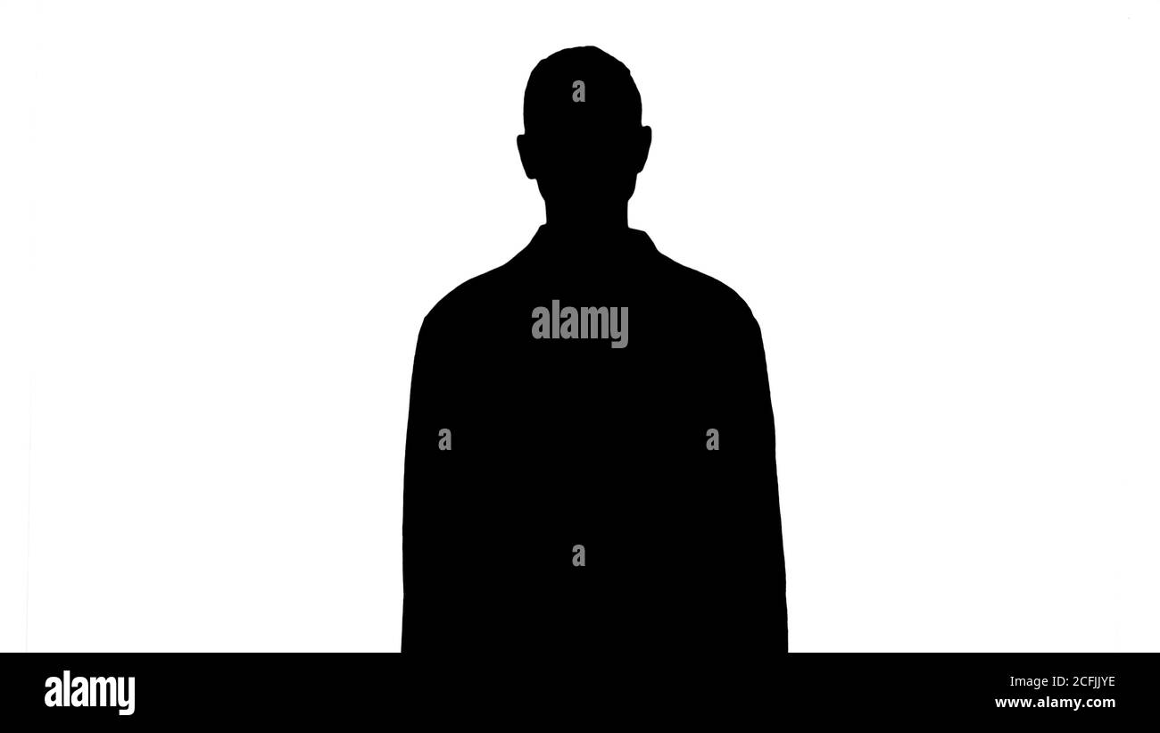 Silhouette Medical doctor woman going straight Stock Photo - Alamy