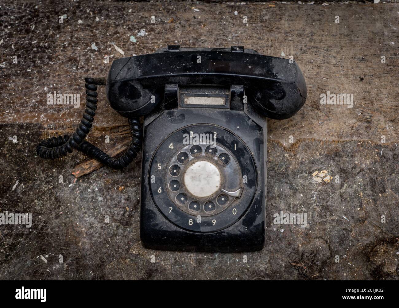 Old vintage Telephone on dirty grunge background Stock Photo - Alamy