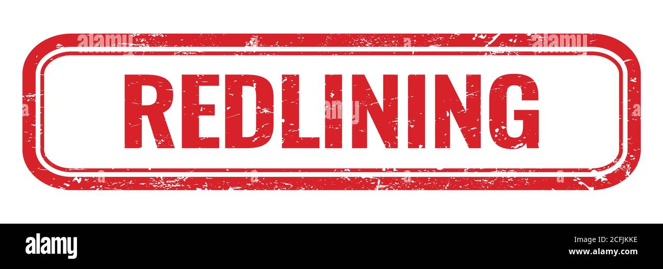 REDLINING red grungy rectangle stamp sign Stock Photo - Alamy