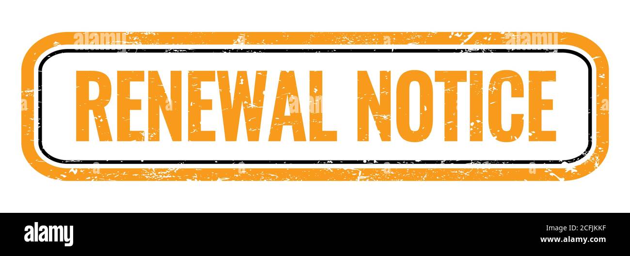 Renewal notice stamp hi-res stock photography and images - Alamy