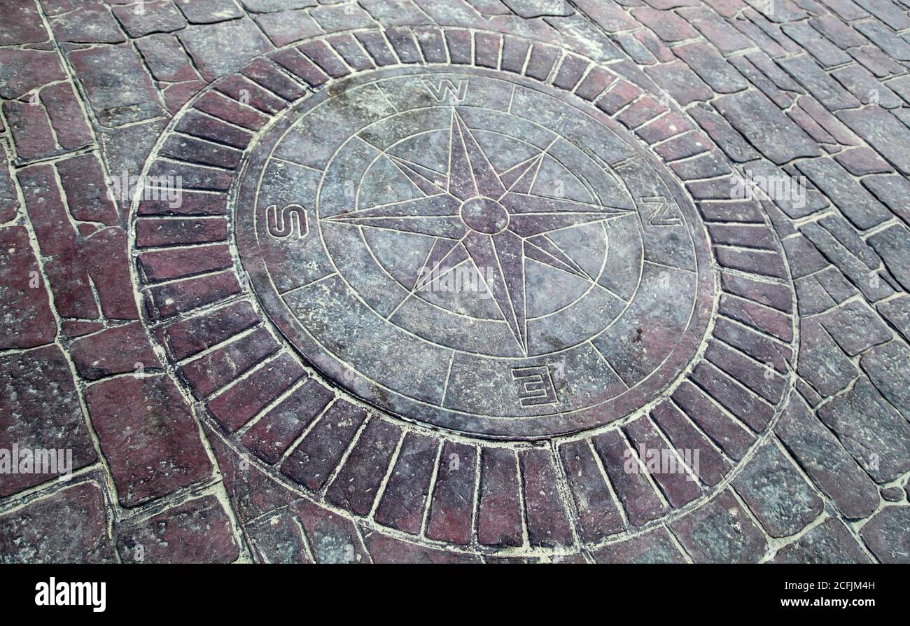 Compass rose mosaic hi-res stock photography and images - Alamy