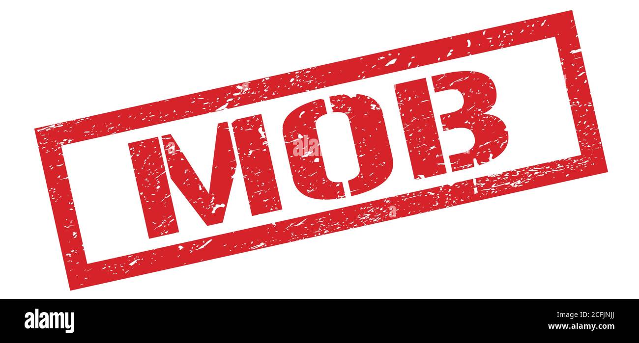 MOB red grungy rectangle stamp sign Stock Photo - Alamy