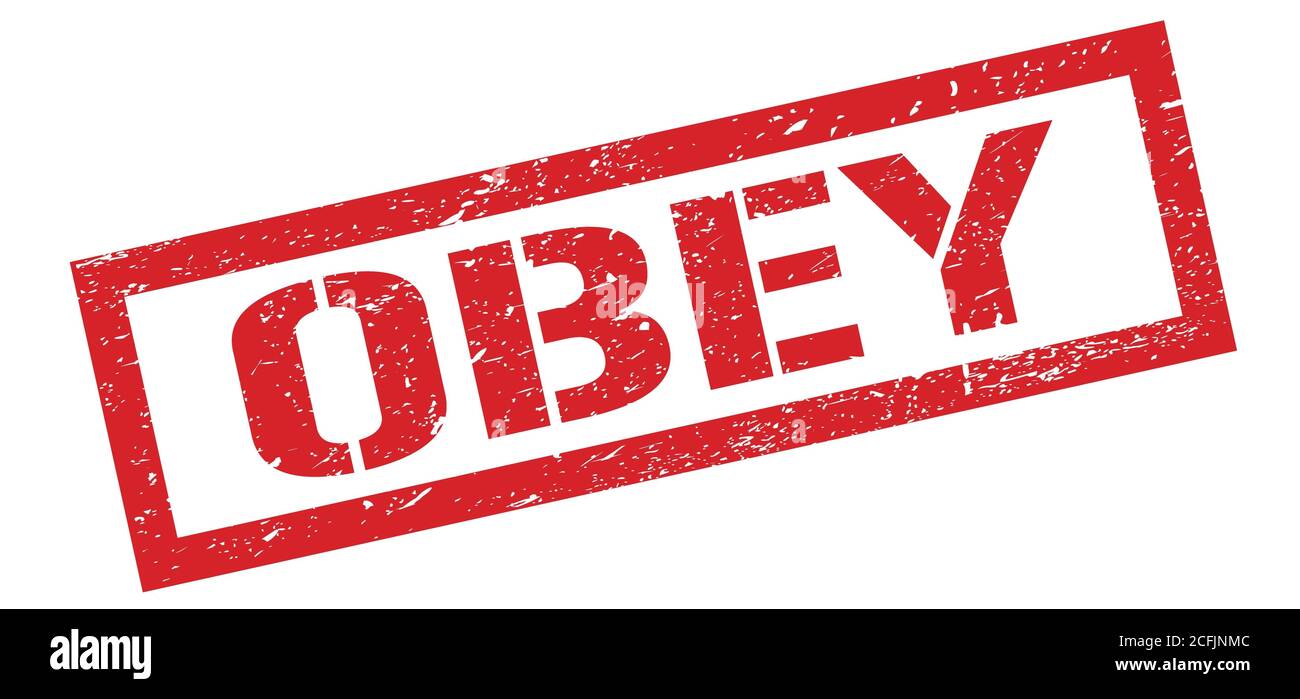 Obey the sign Cut Out Stock Images & Pictures - Alamy