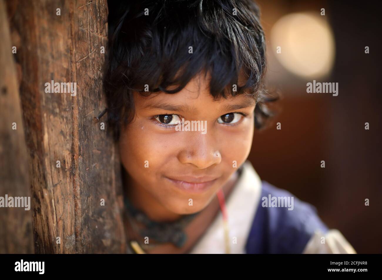 Tribal girl in primary school in a rural village in Odisha, India Stock ...