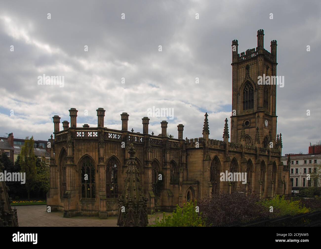 The remains of St Lukes "Bombed Out" church in Liverpool, UK Stock ...