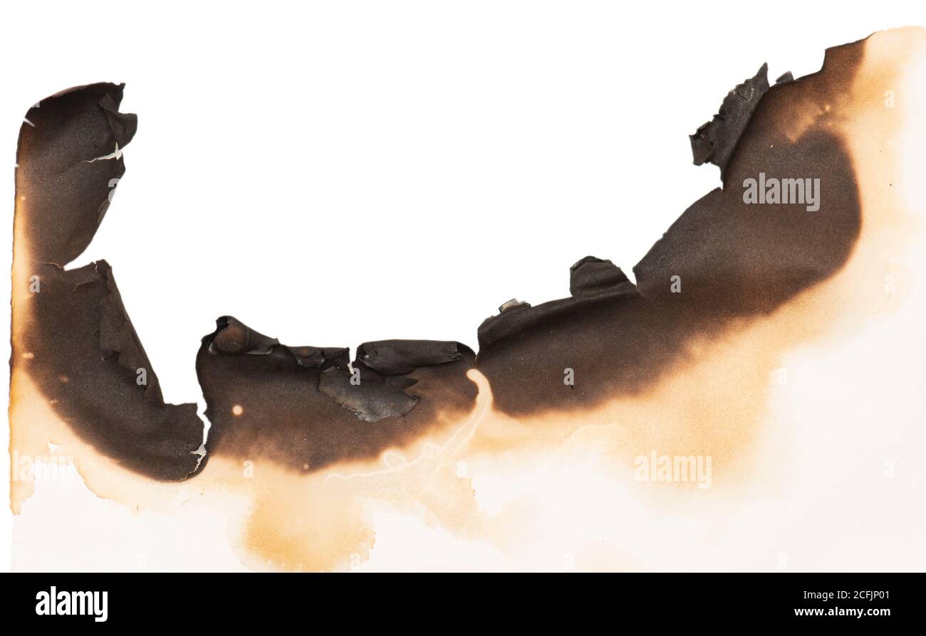 Burned white paper, background, texture Stock Photo - Alamy
