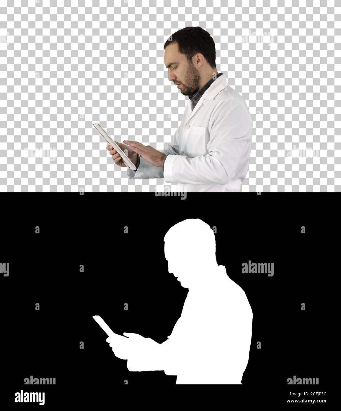 Healthcare, medical and technology Doctor talking to a patient using ...