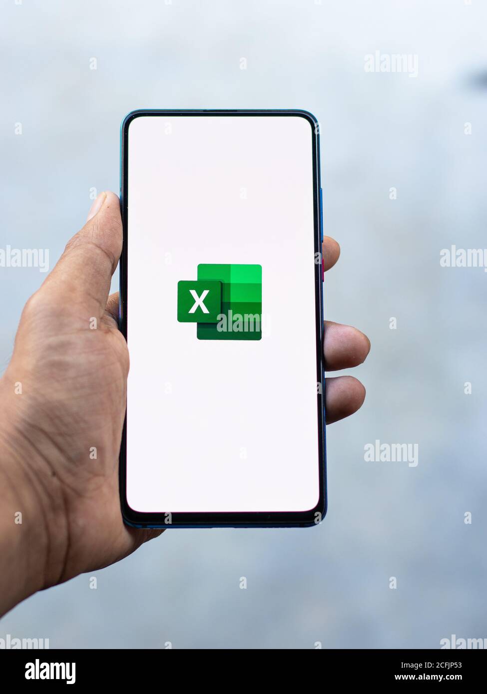 Assam, india - September 6, 2020 : Microsoft excel logo on phone screen ...