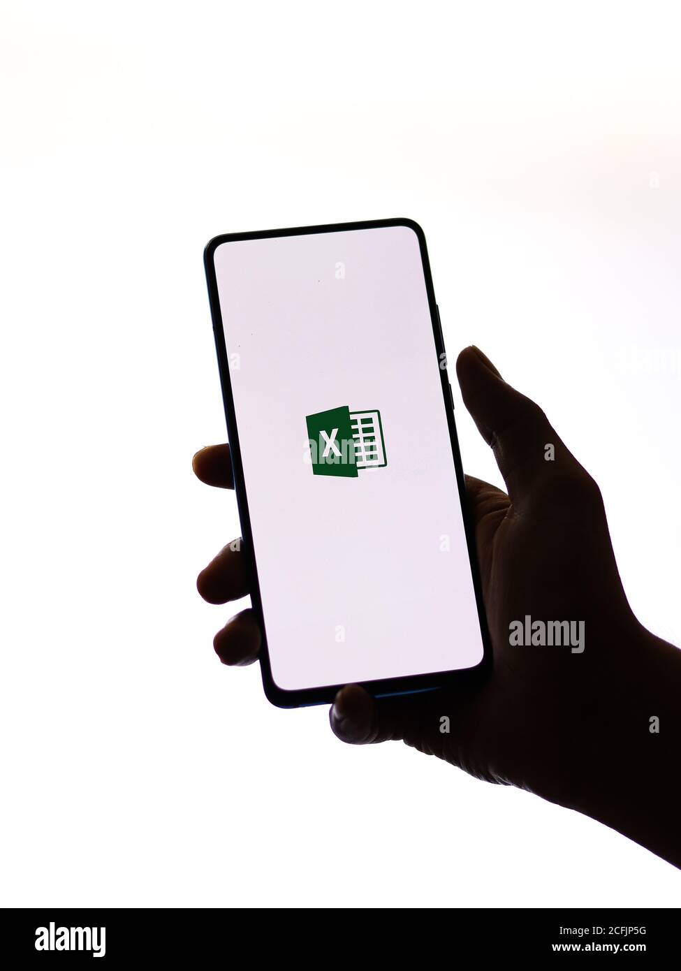 Assam, india - September 6, 2020 : Microsoft excel logo on phone screen ...