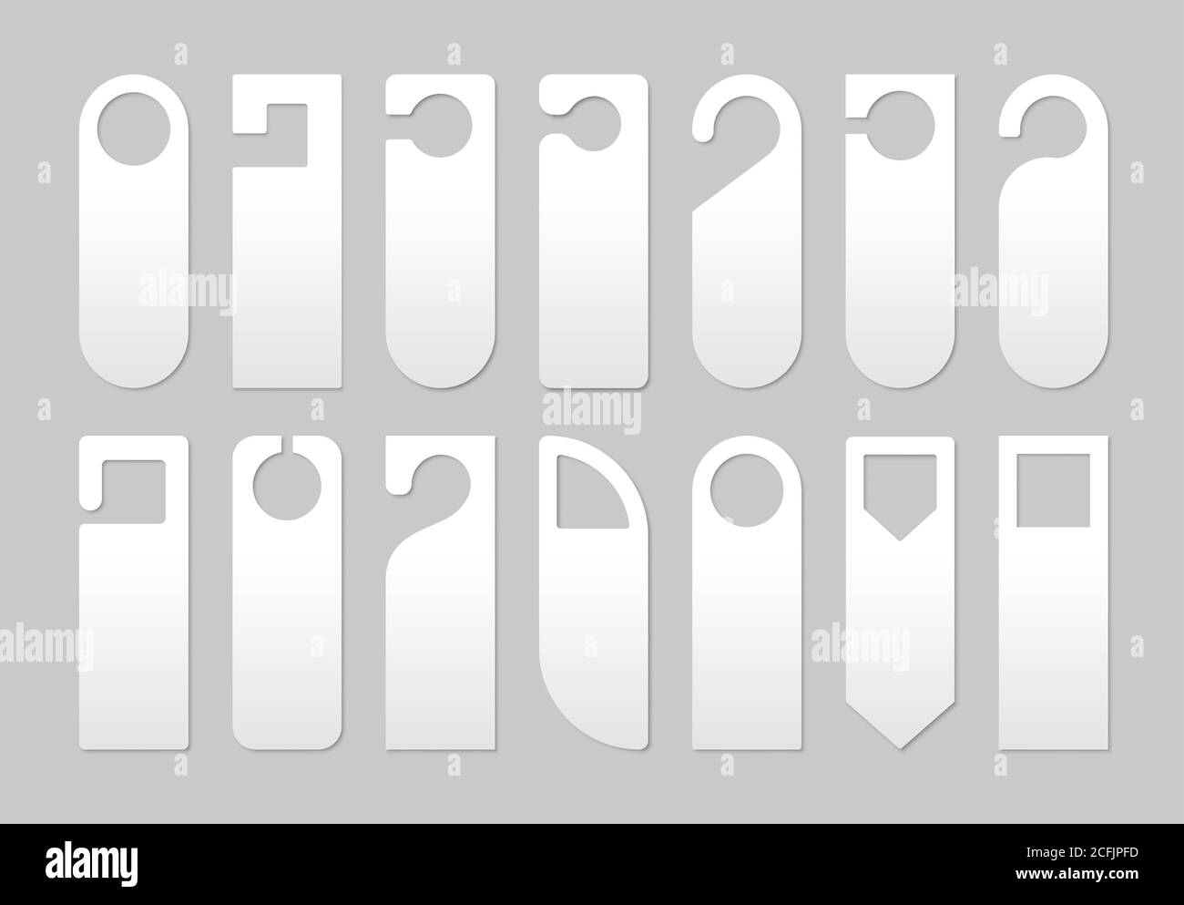 Creative vector illustration of realistic plastic paper door handle ...