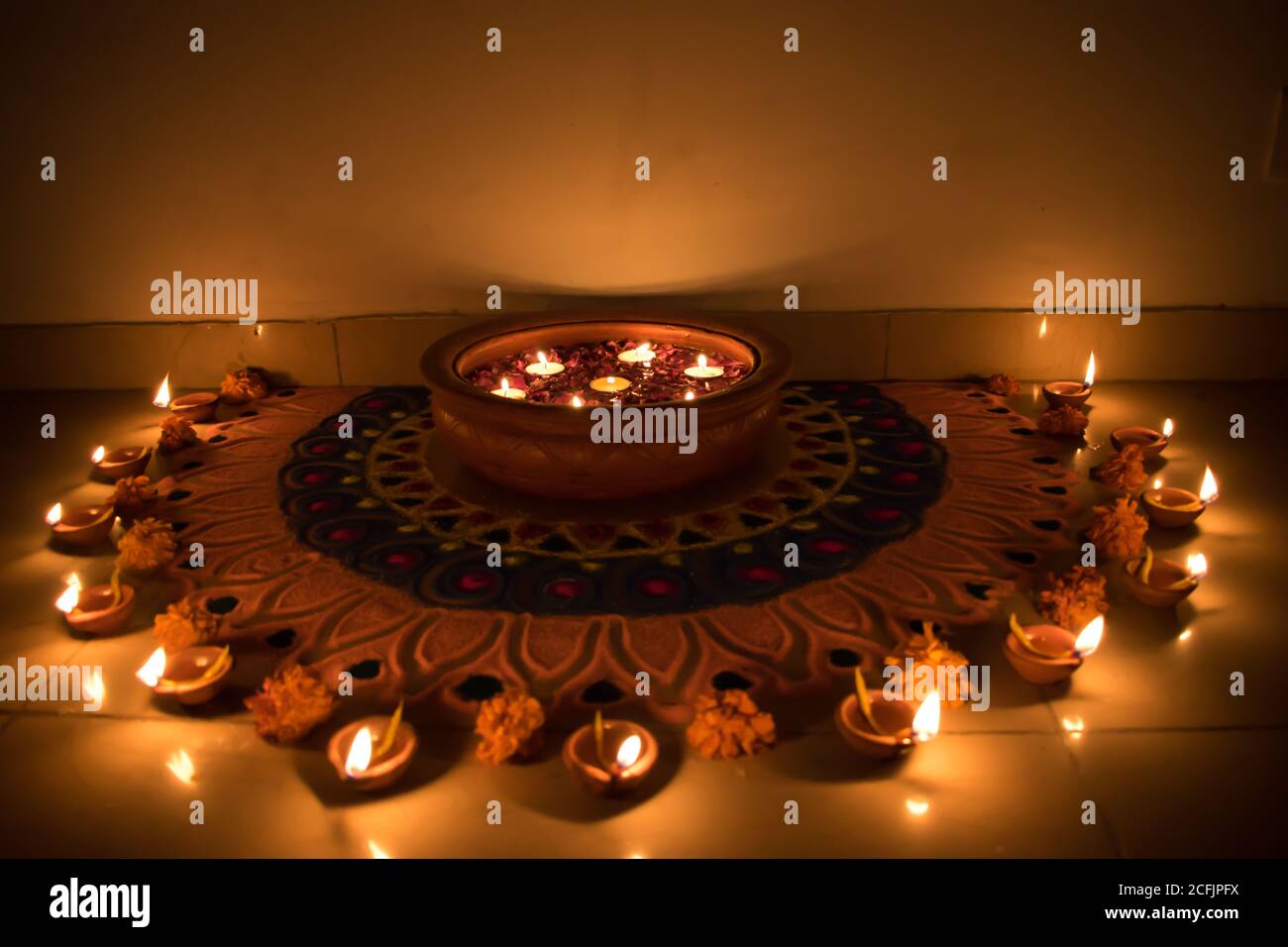 Rangoli festival designs in indian hi-res stock photography and images ...