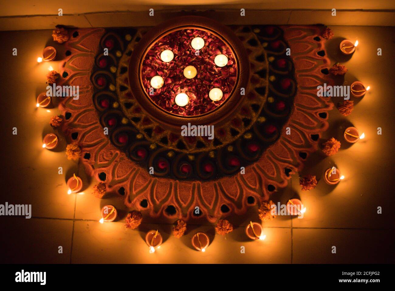 Rangoli festival designs in indian hi-res stock photography and images ...