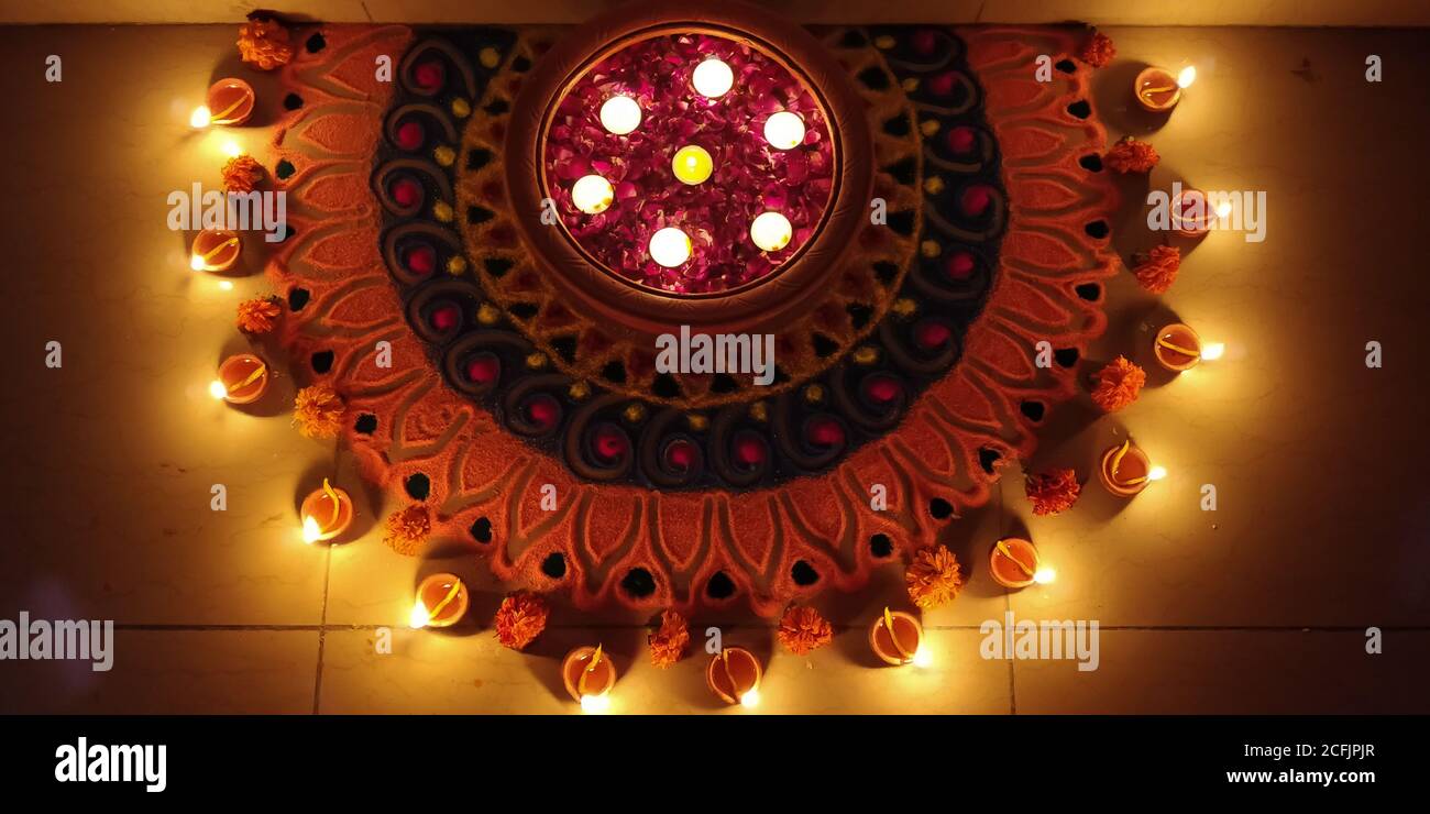 Rangoli festival designs in indian hi-res stock photography and images ...