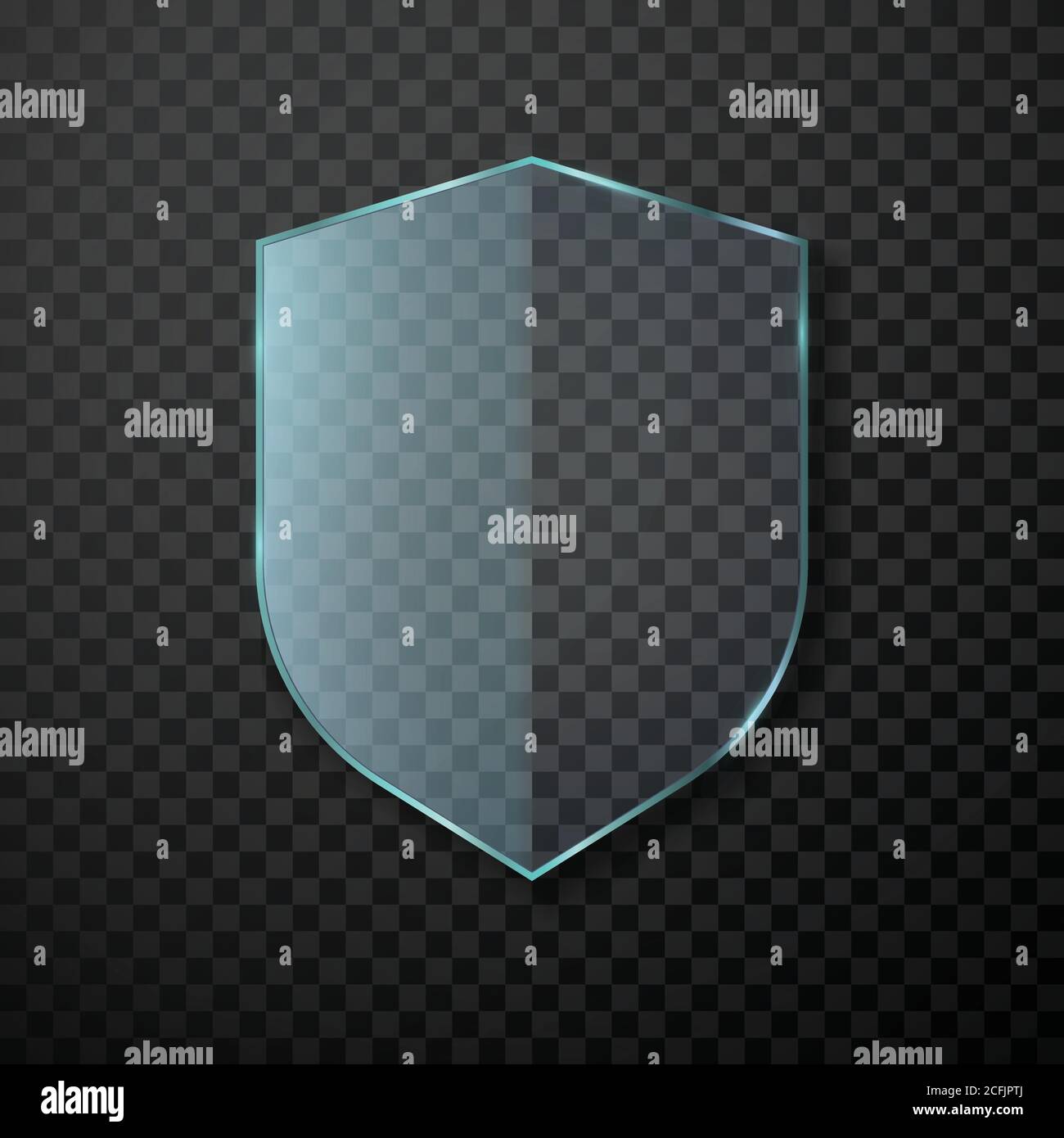 Transparent Shield. Safety Glass Badge Icon. Privacy Guard Banner ...