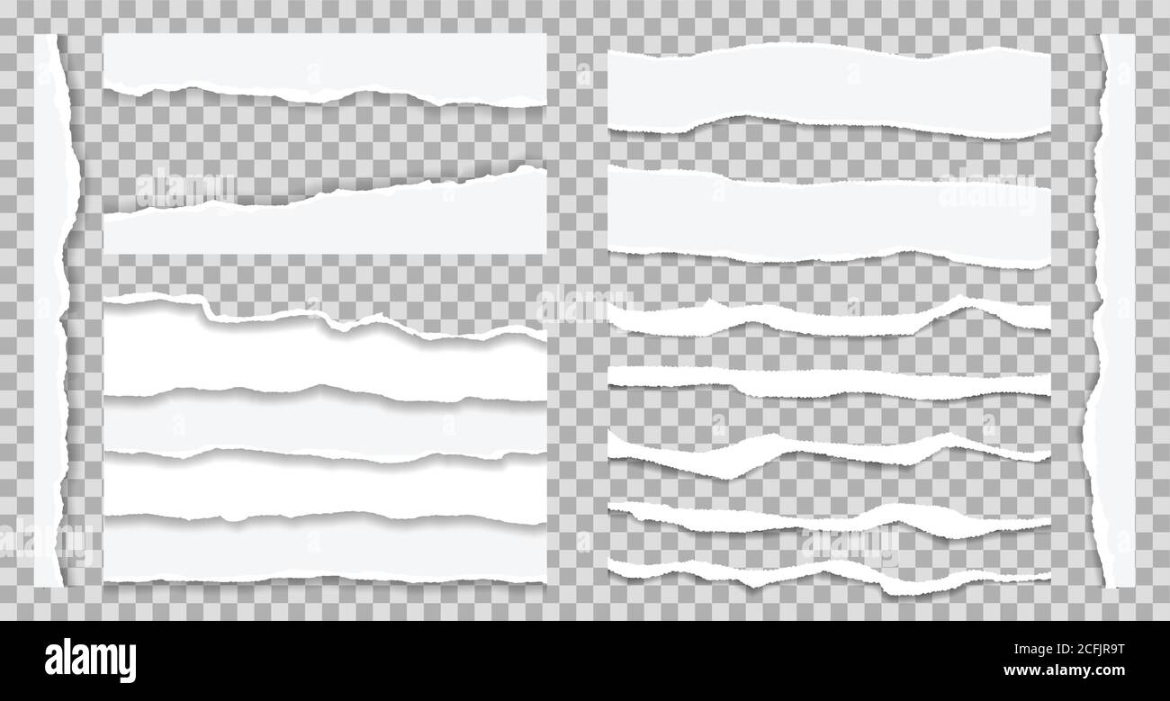 Set of paper different shapes scraps isolated on white background Stock ...