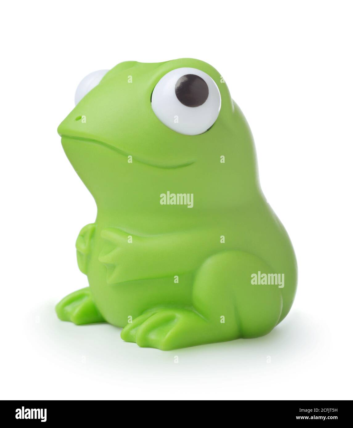 Rubber toy frog isolated on white Stock Photo - Alamy