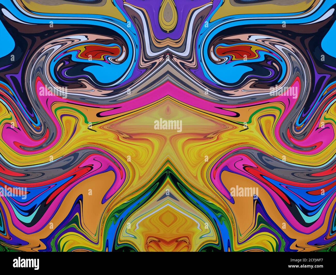 A trippy Illustration with mixed colours - great for wallpapers Stock ...