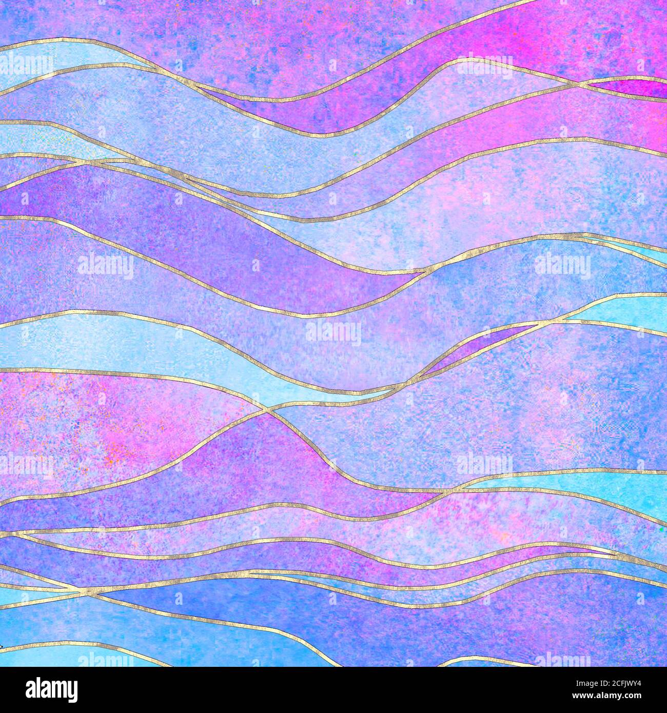 Watercolor transparent wave grunge colorful background. Watercolour ...