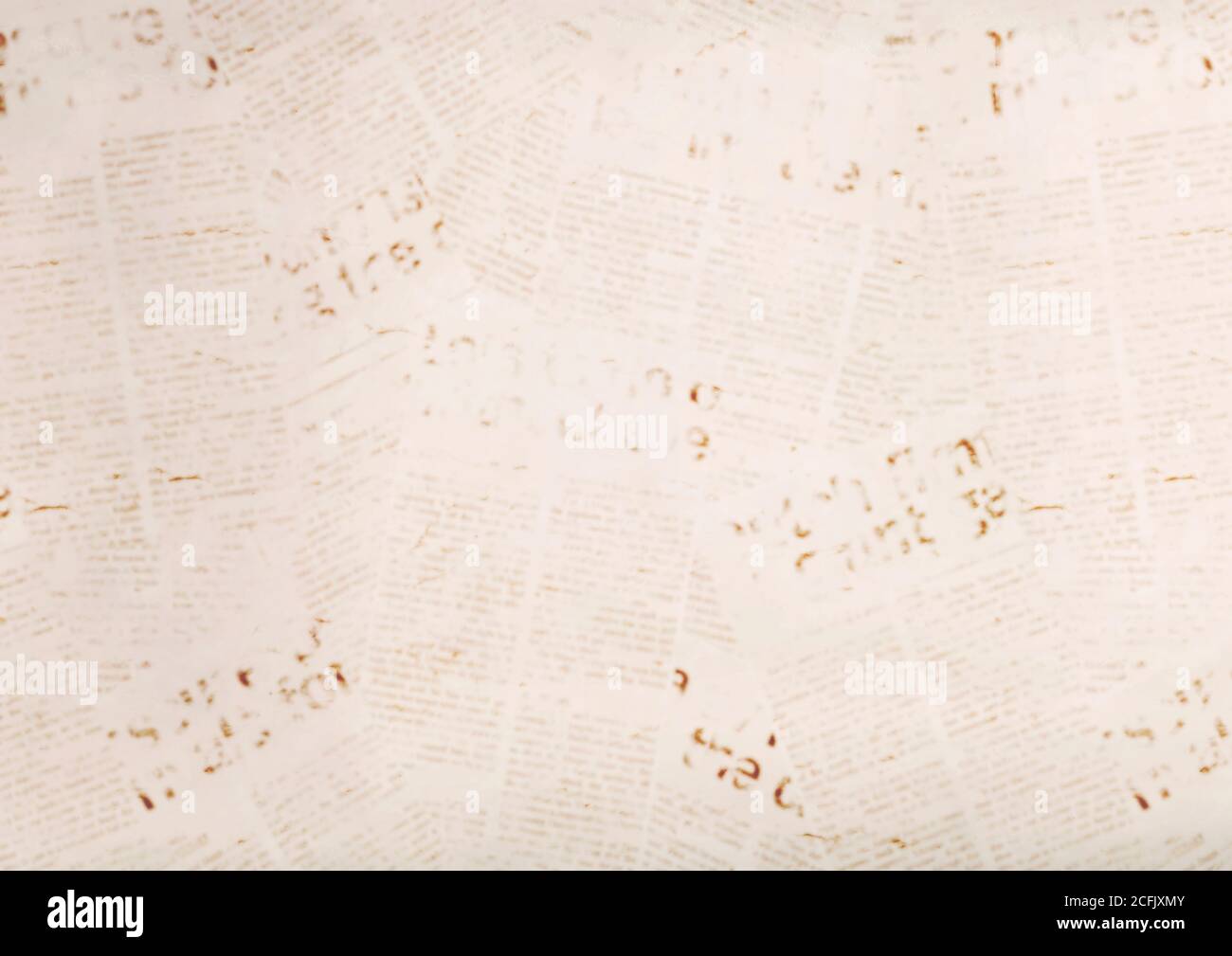 Vintage grunge newspaper paper texture background. Blurred old news ...