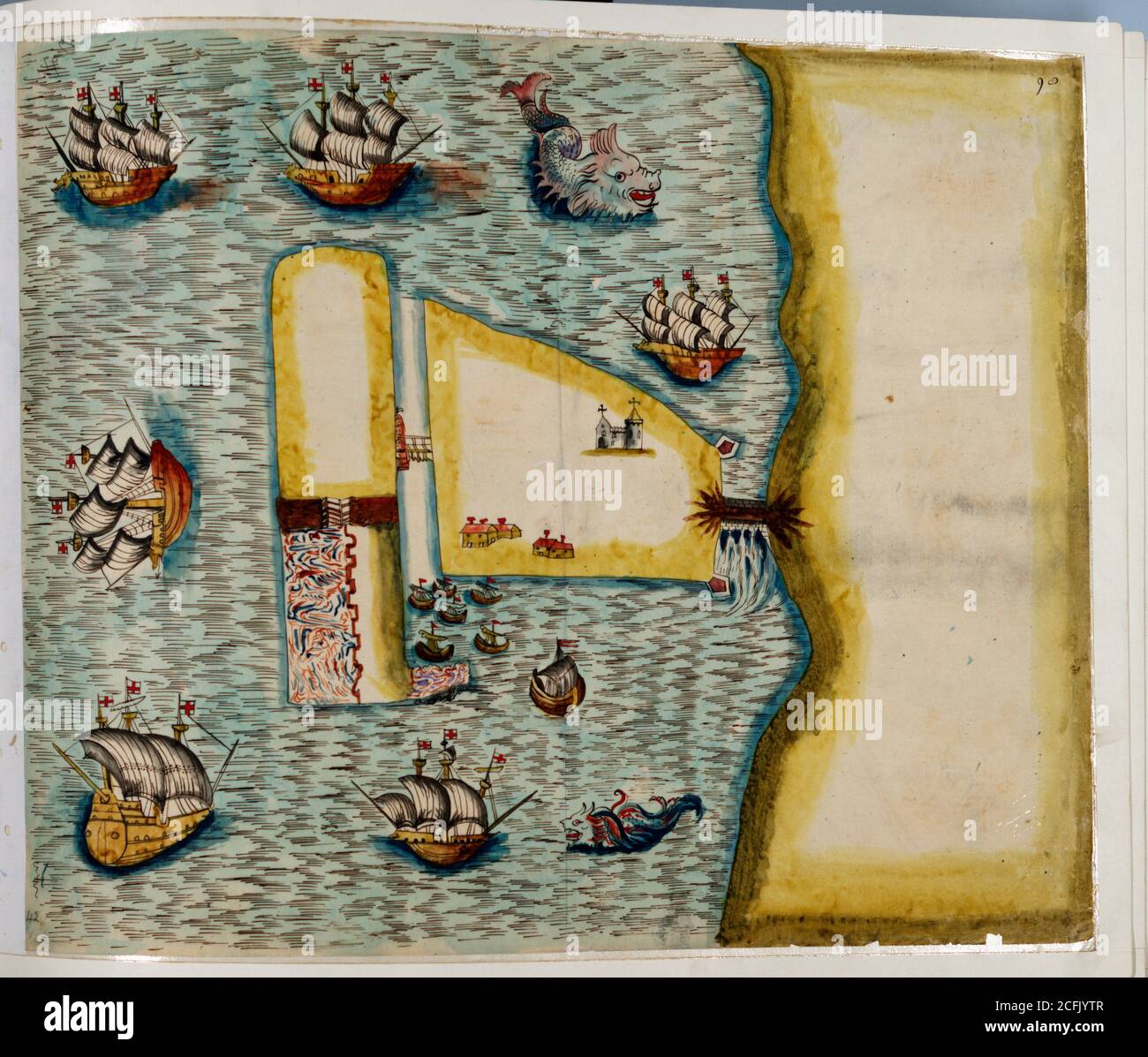 Here be monsters map hi-res stock photography and images - Alamy