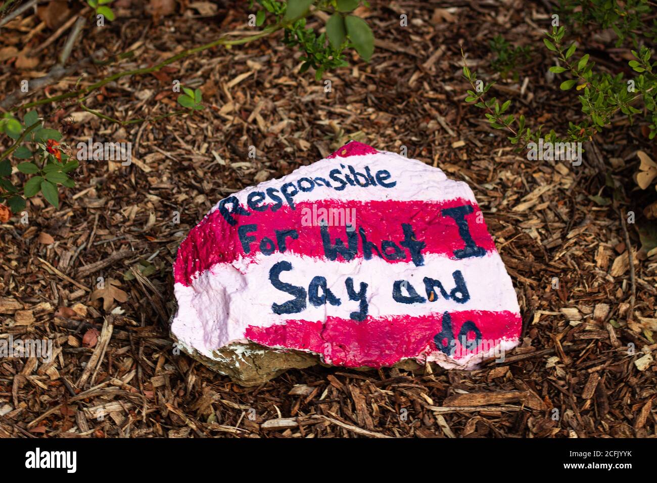 White community rock garden sign hi-res stock photography and images ...