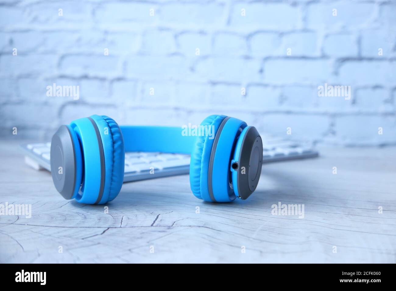 Audio book concept. Headphones and notepad on white background Stock ...