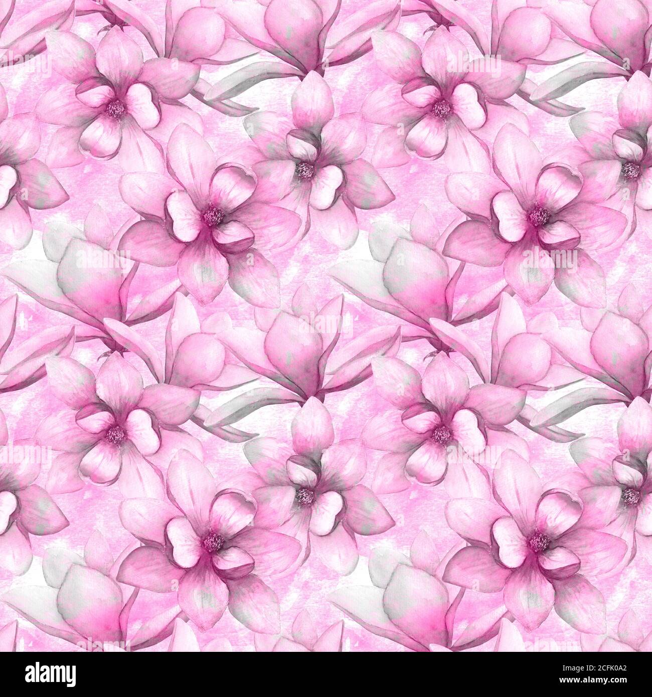 Seamless magnolia pattern hi-res stock photography and images - Alamy