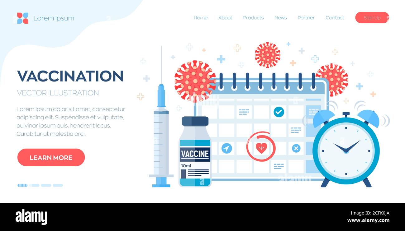 Time to vaccinate concept. Immunization campaign. Vaccine shot. Syringe ...