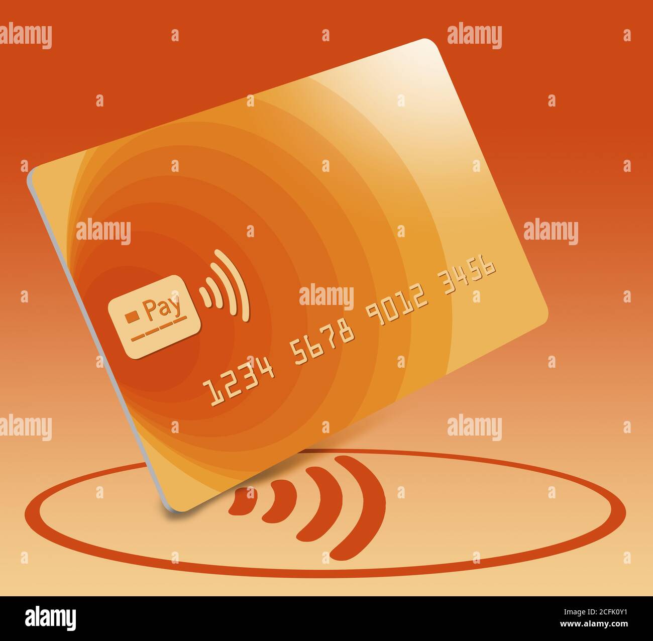 A tap to pay credit or debit card that is a mock generic version is ...