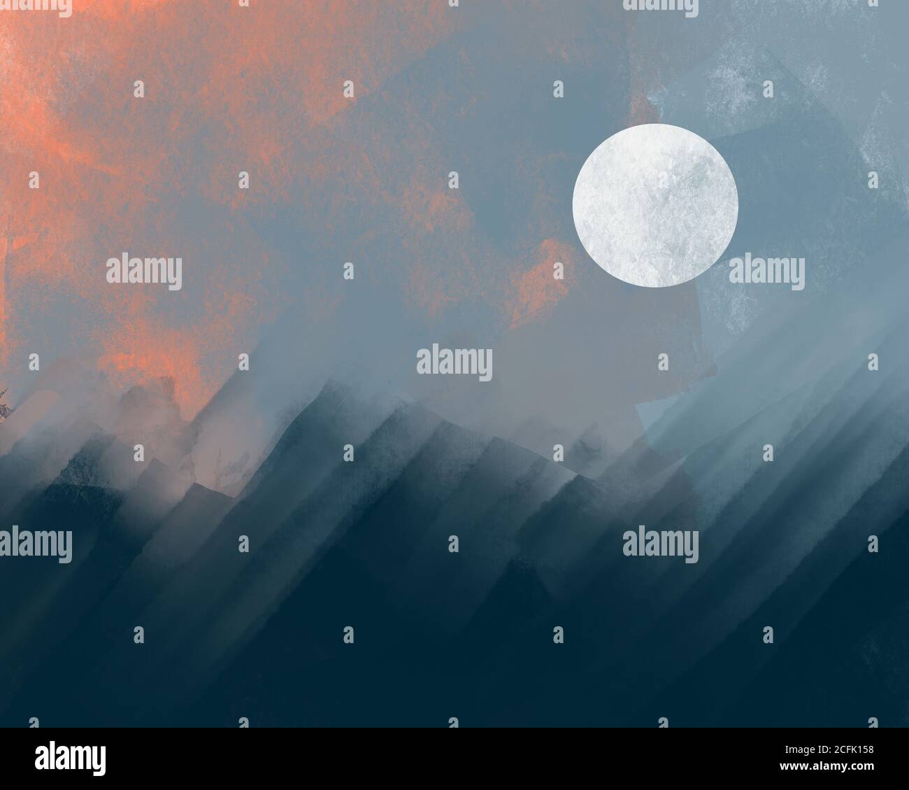 Digital illustration or drawing of an abstract colorful background or ...