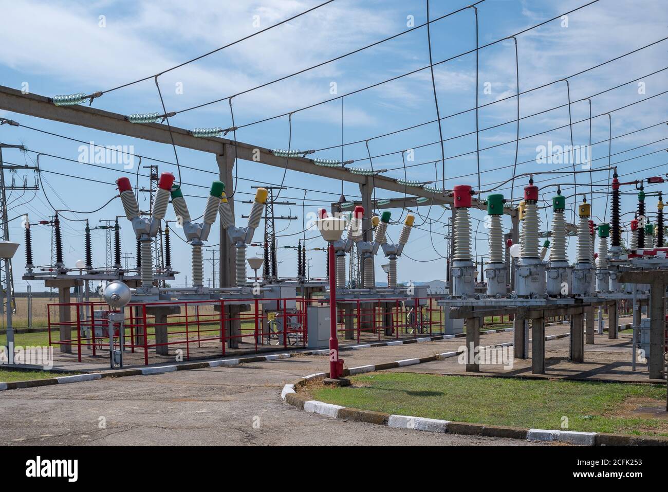 Electrical power substation in a power grid Stock Photo - Alamy