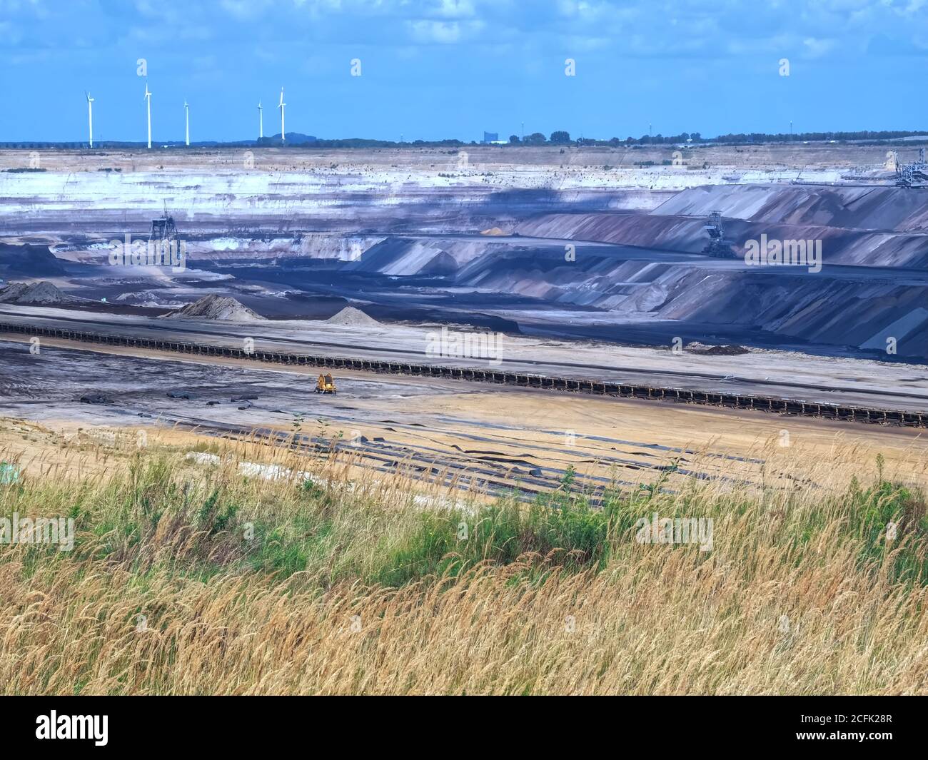 Lignite mining at the Skywalk of Garzweiler, Jackerath in Germany Stock ...