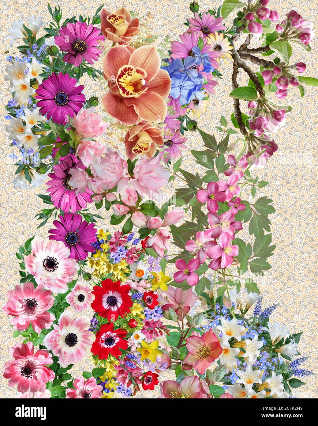 FLORAL CONCEPT: Gift Wrap Design Stock Photo - Alamy