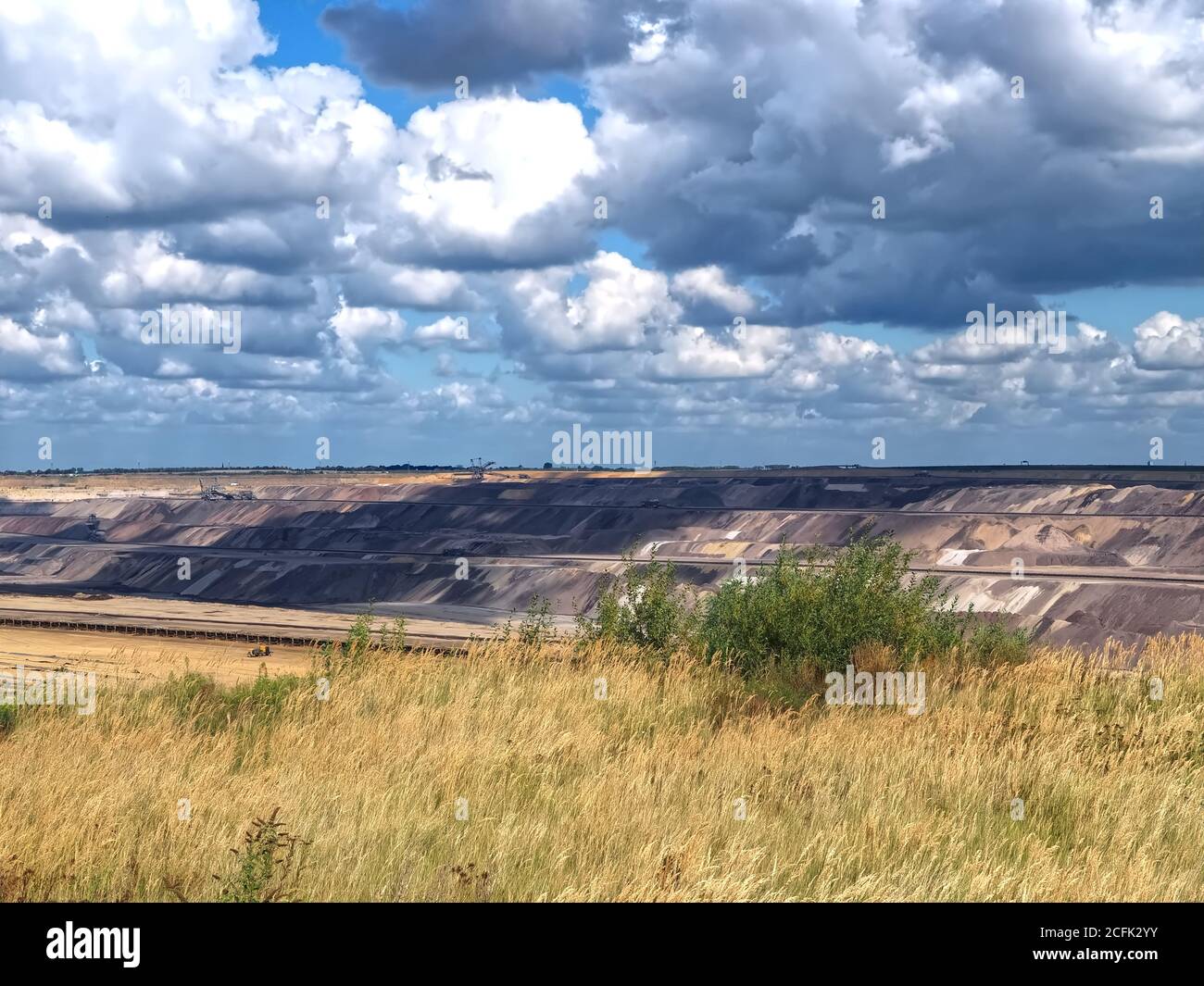 Lignite mining at the Skywalk of Garzweiler, Jackerath in Germany Stock ...