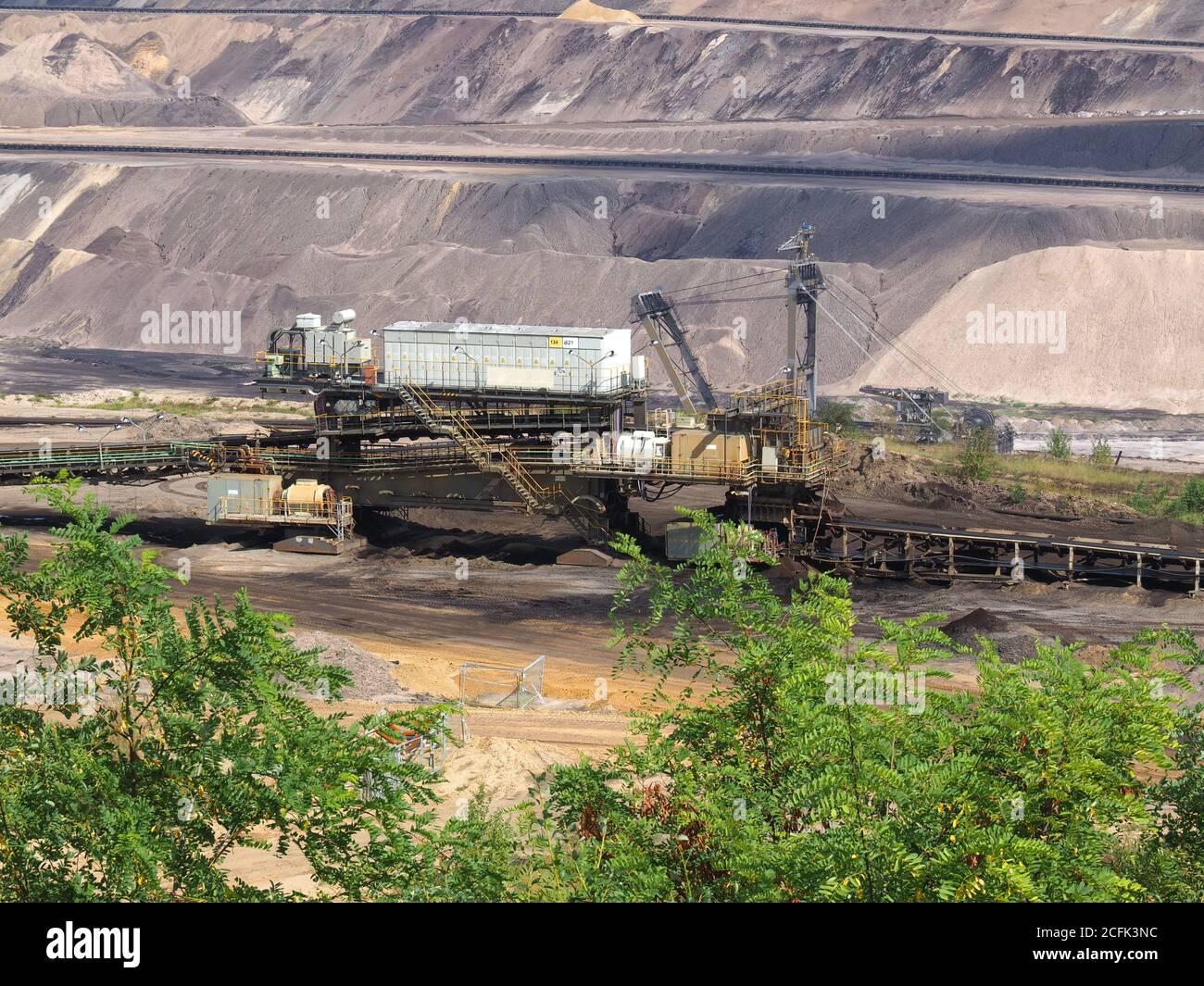 Lignite mining at the Skywalk of Garzweiler, Jackerath in Germany Stock ...