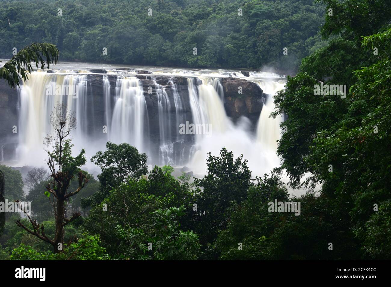 Scenic waterfalls at athirappilly in thrissur district hi-res stock ...