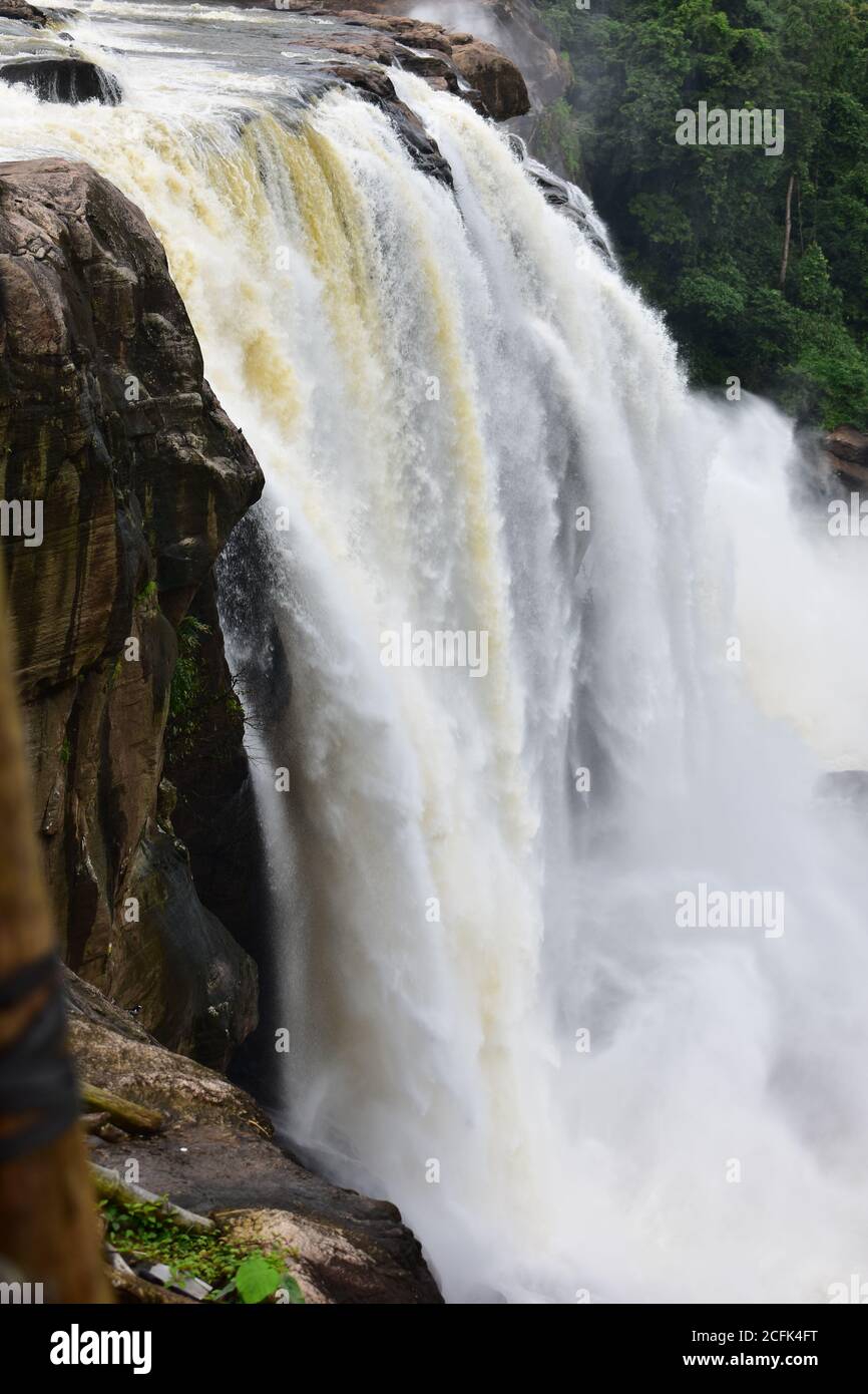 Scenic waterfalls at athirappilly in thrissur district hi-res stock ...