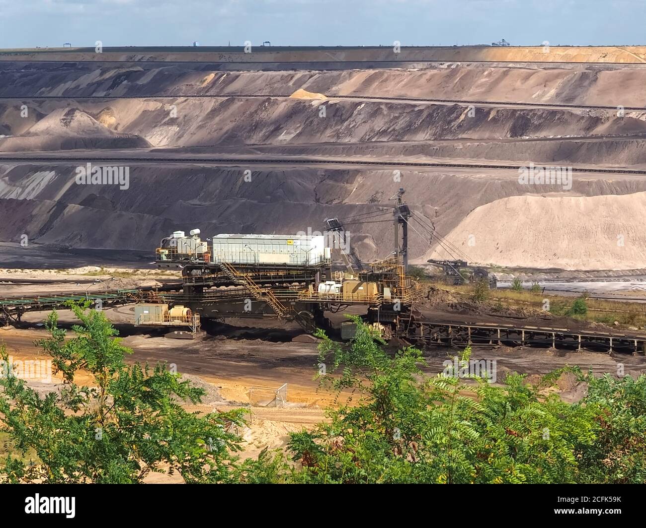 Lignite mining at the Skywalk of Garzweiler, Jackerath in Germany Stock ...