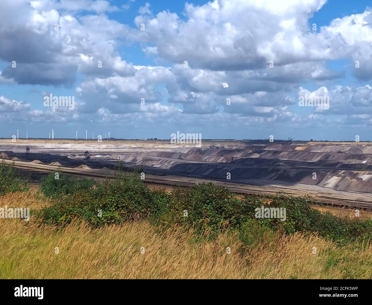 Lignite mining at the Skywalk of Garzweiler, Jackerath in Germany Stock ...