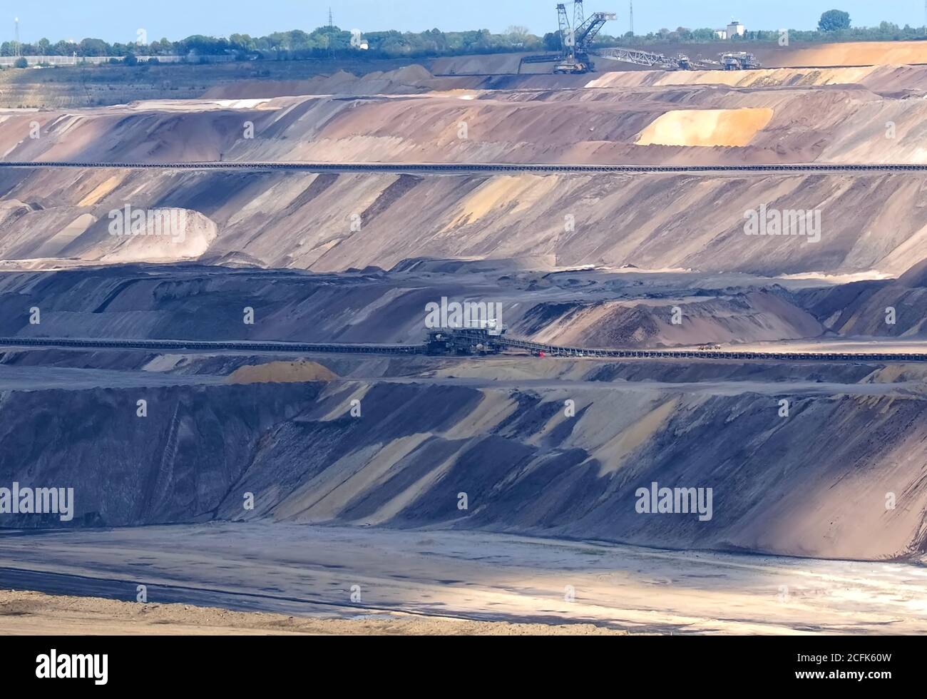 Lignite mining at the Skywalk of Garzweiler, Jackerath in Germany Stock ...