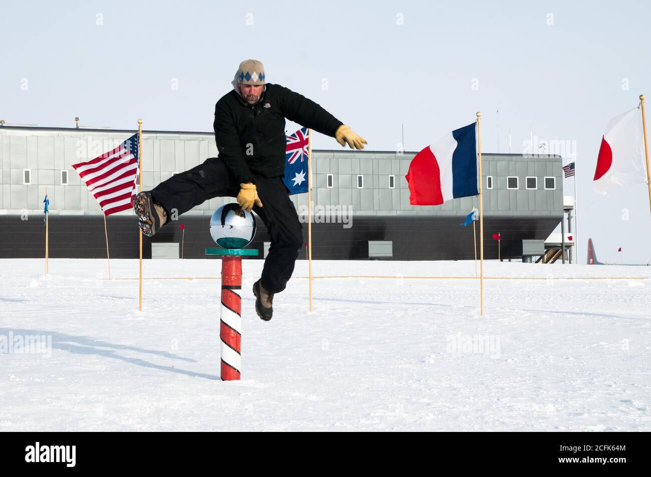 Ceremonial pole antarctica hi-res stock photography and images - Alamy