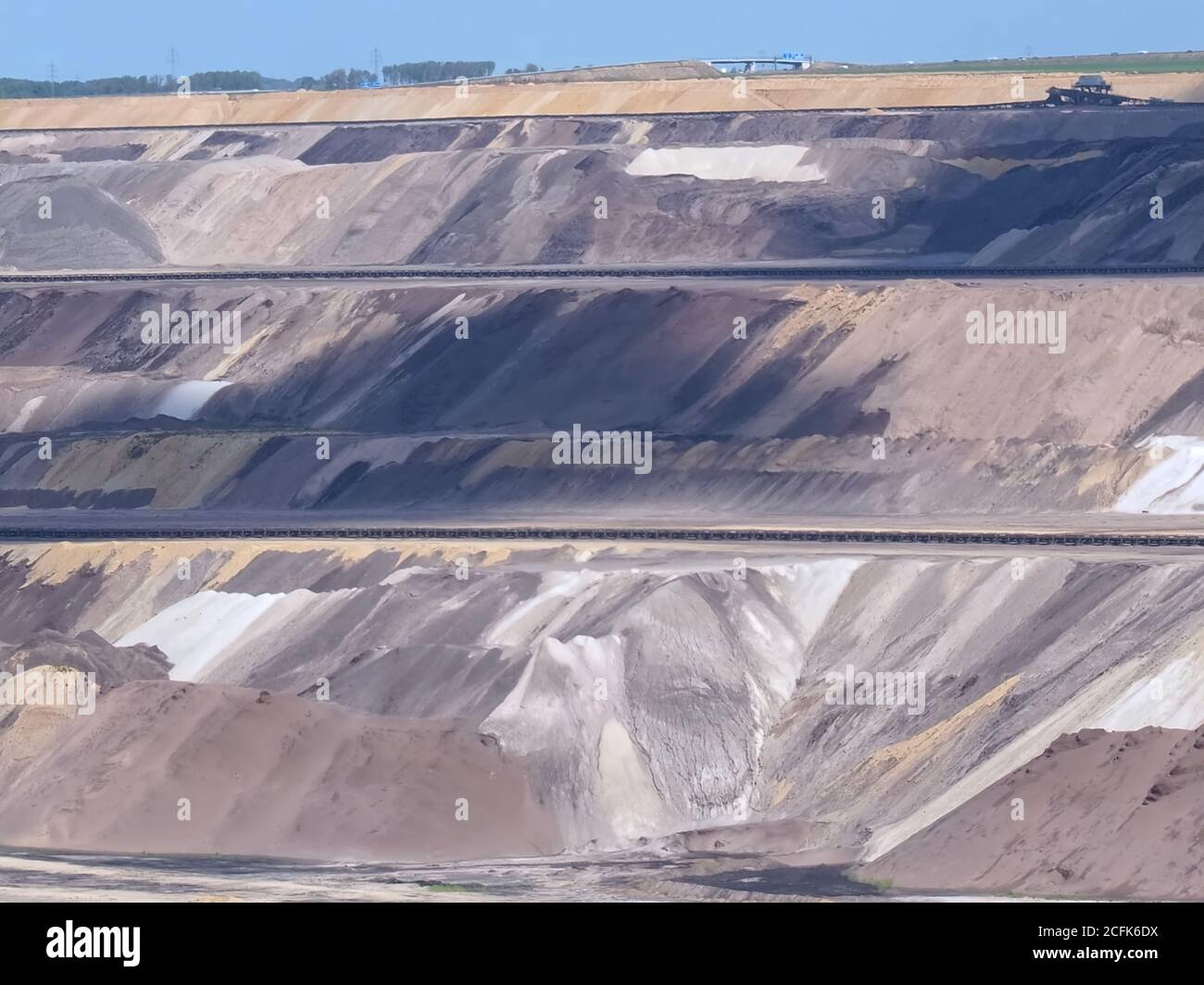 Lignite mining at the Skywalk of Garzweiler, Jackerath in Germany Stock ...