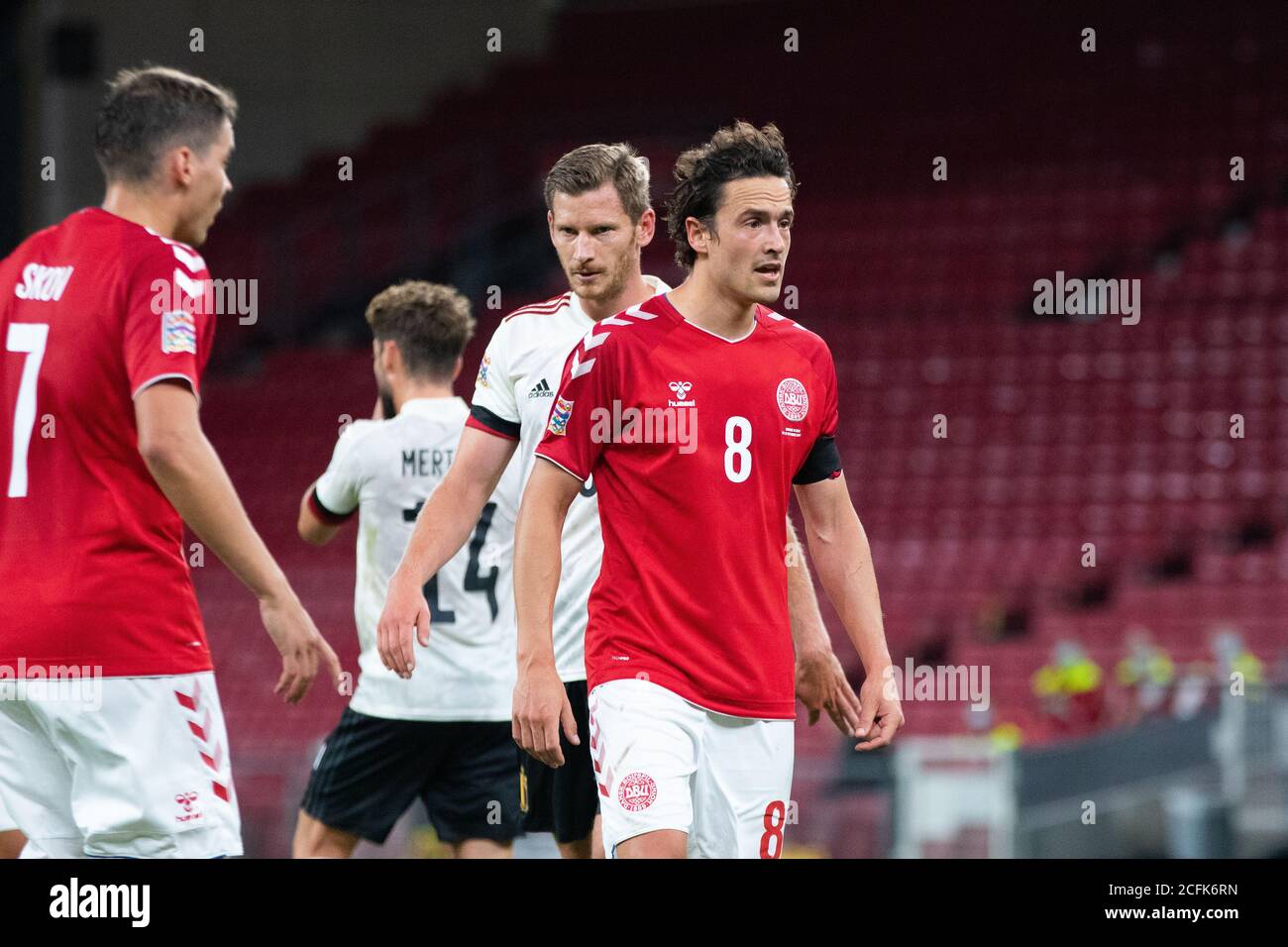 Copenhagen, Denmark. 05th Sep, 2020. Thomas Delaney (8) of Denmark seen ...