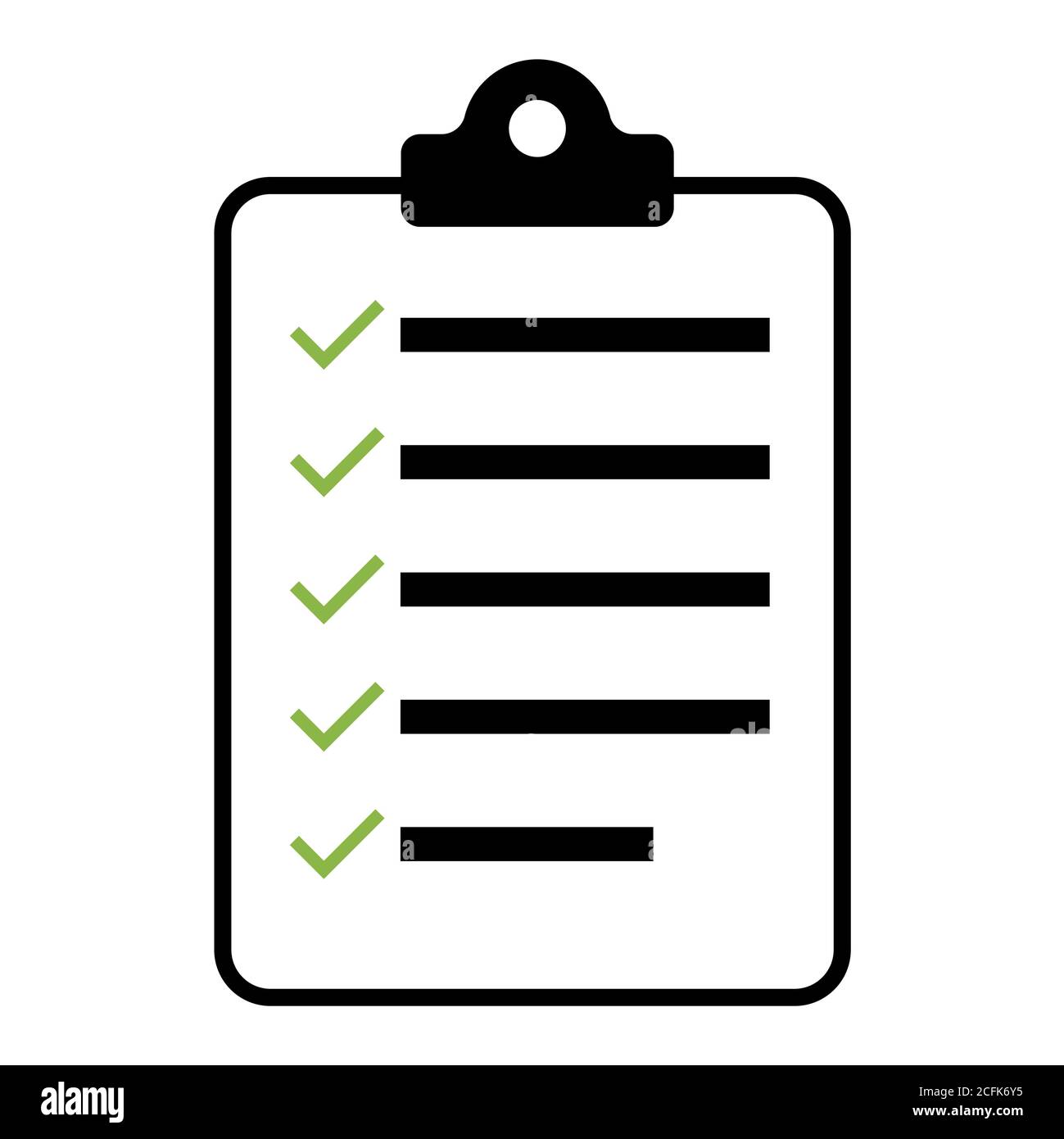Check list , checklist flat web icon isolated on white background. Mark ...